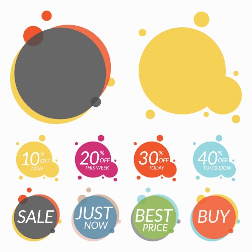 Sale stickers Royalty Free Vector Image - VectorStock