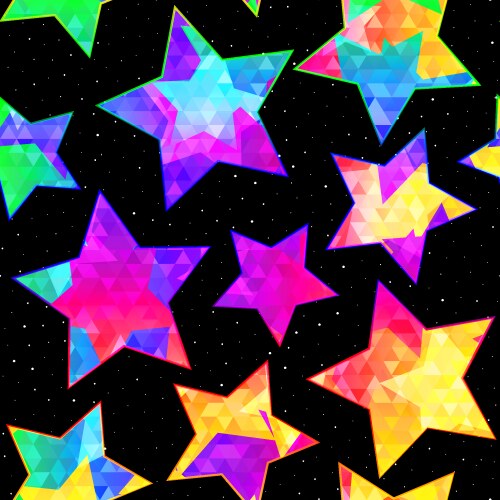 Blue cosmic seamless pattern Royalty Free Vector Image