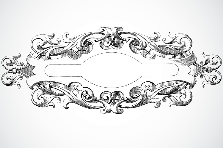 Vintage traced woodcut Royalty Free Vector Image
