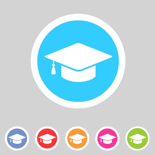 Cartoon smiling graduation cap Royalty Free Vector Image