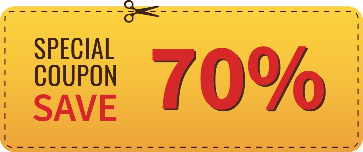 Special save coupon Royalty Free Vector Image - VectorStock