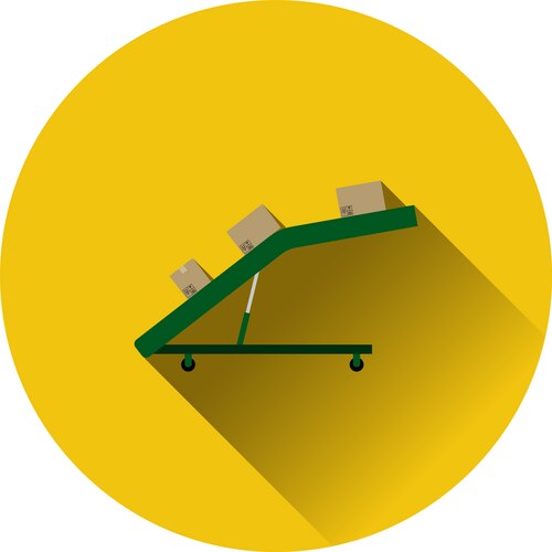 Warehouse transportation system icon Royalty Free Vector