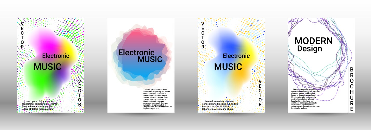 Minimal cover abstract geometric music posters Vector Image