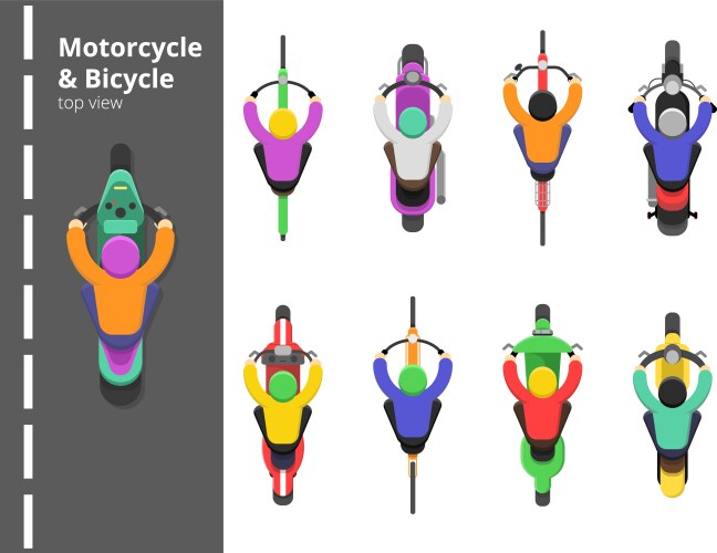 Top view motorcycle Vector Images & Graphics for Commercial Use ...