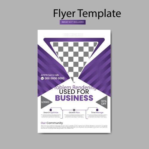 Business flyer design template graphic Royalty Free Vector