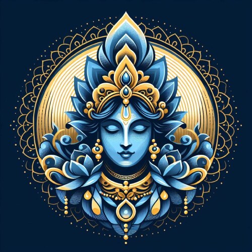 Lord krishna logo Royalty Free Vector Image - VectorStock