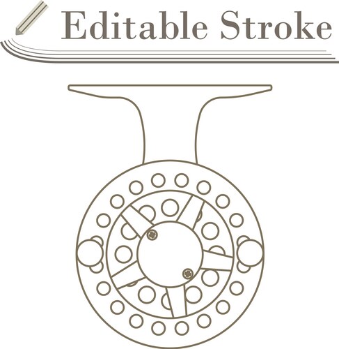 Fishing reel icons Royalty Free Vector Image - VectorStock