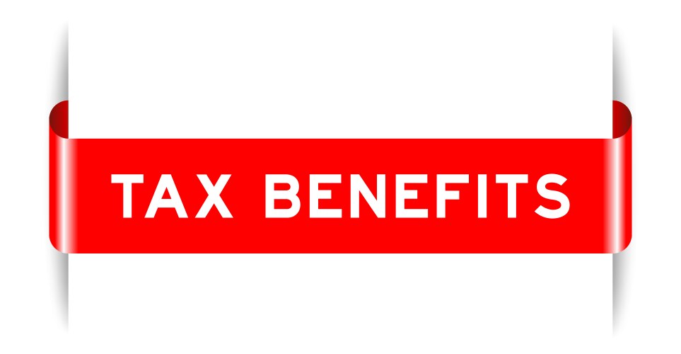 Red color inserted label with word tax exemption Vector Image