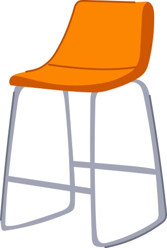 Furniture bar stool cartoon Royalty Free Vector Image