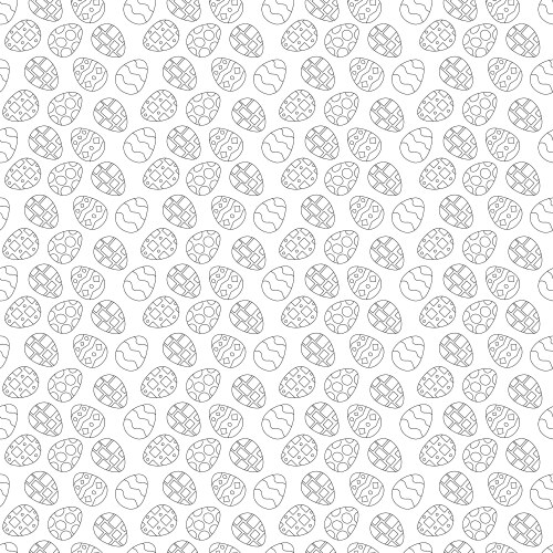 Seamless pattern with 5 different cute easter Vector Image