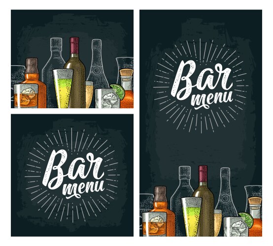 Template for bar menu alcohol drink Royalty Free Vector