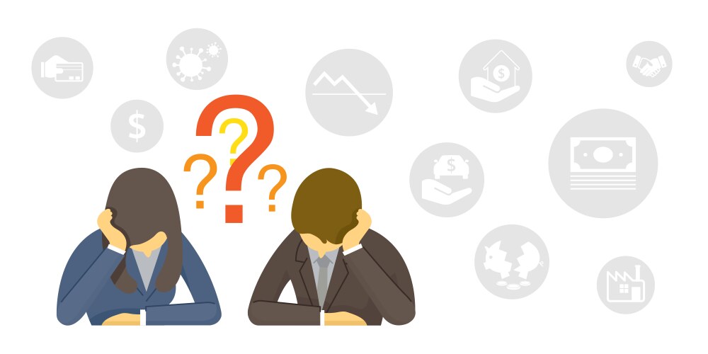 Financial problem concept Royalty Free Vector Image