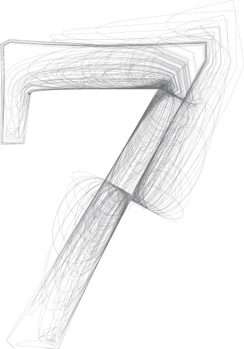 Doodle digital drawn sketch symbol Royalty Free Vector Image