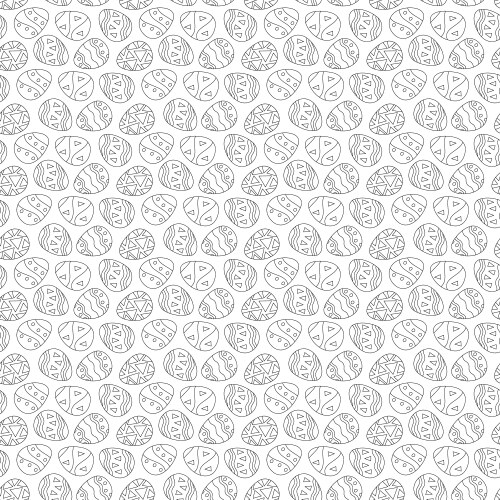 Seamless pattern with 5 different cute easter Vector Image
