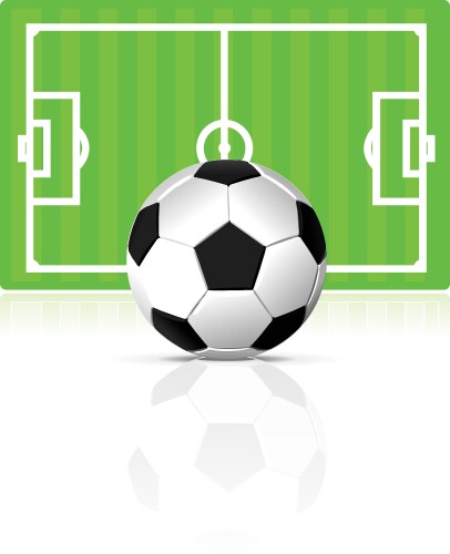 Soccer ball on torn paper Royalty Free Vector Image