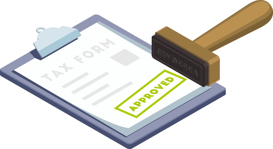 Tax calculation icon Royalty Free Vector Image