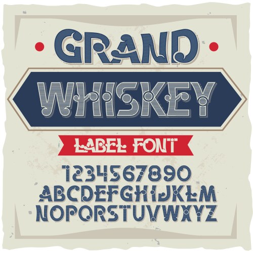Good handcrafted font for any label design Vector Image