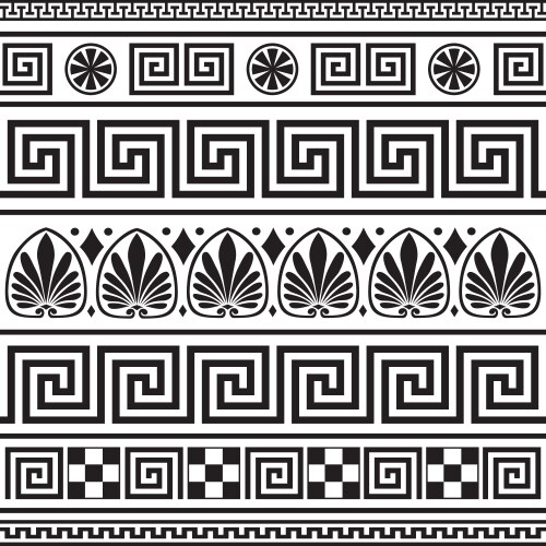 Greek style borders Royalty Free Vector Image - VectorStock