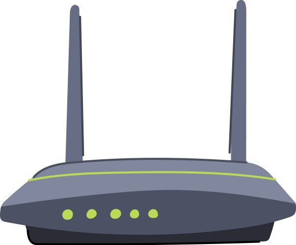 Wireless 5g modem cartoon Royalty Free Vector Image