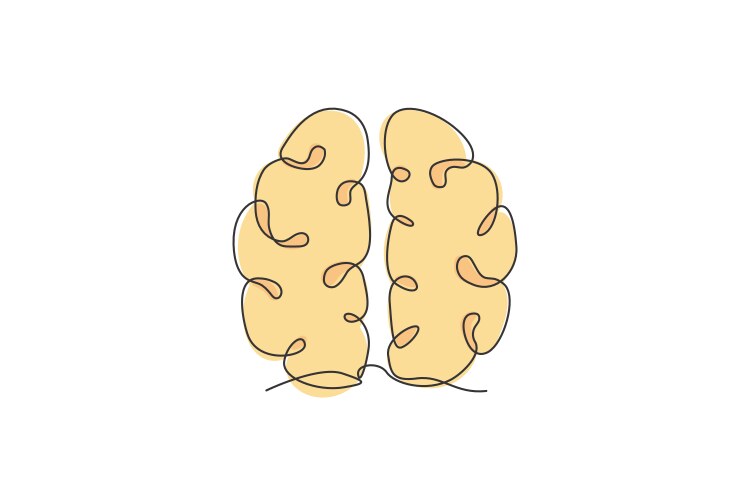 Cute brain adorable Royalty Free Vector Image - VectorStock