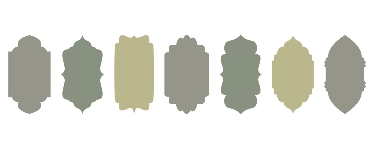 Ramadan shapes of windows and doors design Vector Image