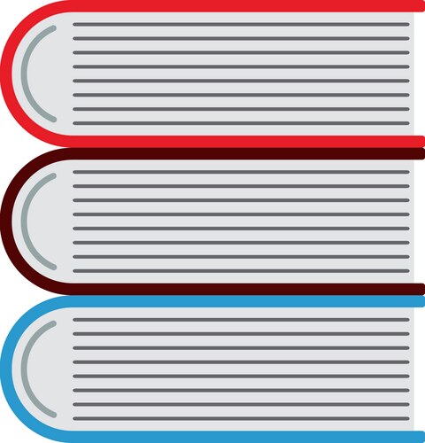 Stack of books school Royalty Free Vector Image