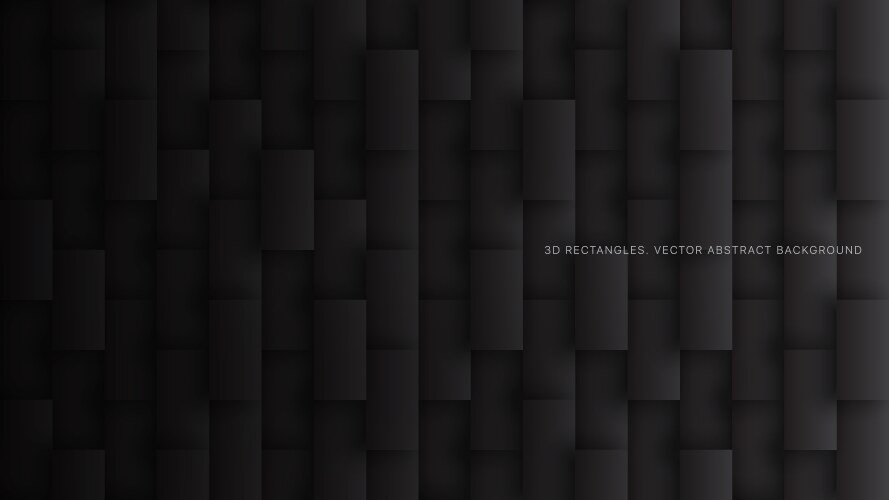 Abstract dark 3d block wall pattern background Vector Image