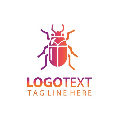Bug logo Royalty Free Vector Image - VectorStock
