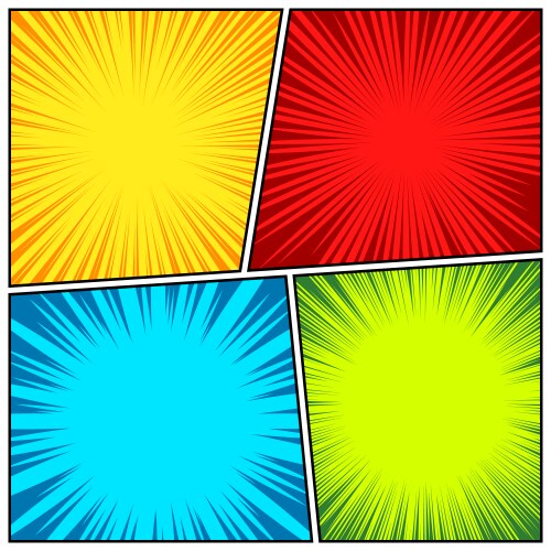 Comic book bright template Royalty Free Vector Image