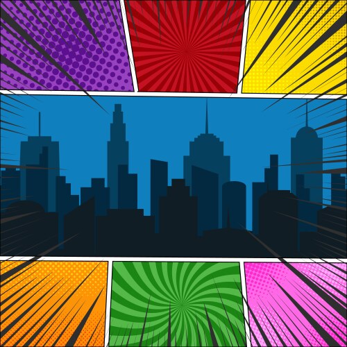 Comic book pages set Royalty Free Vector Image