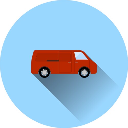 Commercial van icon Royalty Free Vector Image - VectorStock