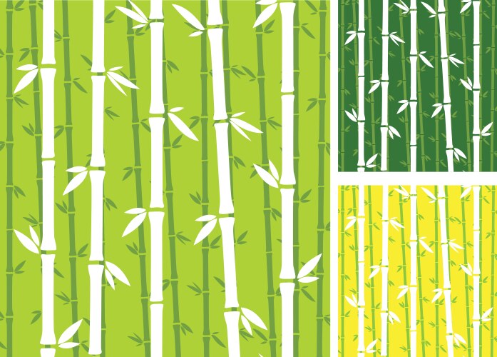 Cartoon bamboo forest landscape background Vector Image
