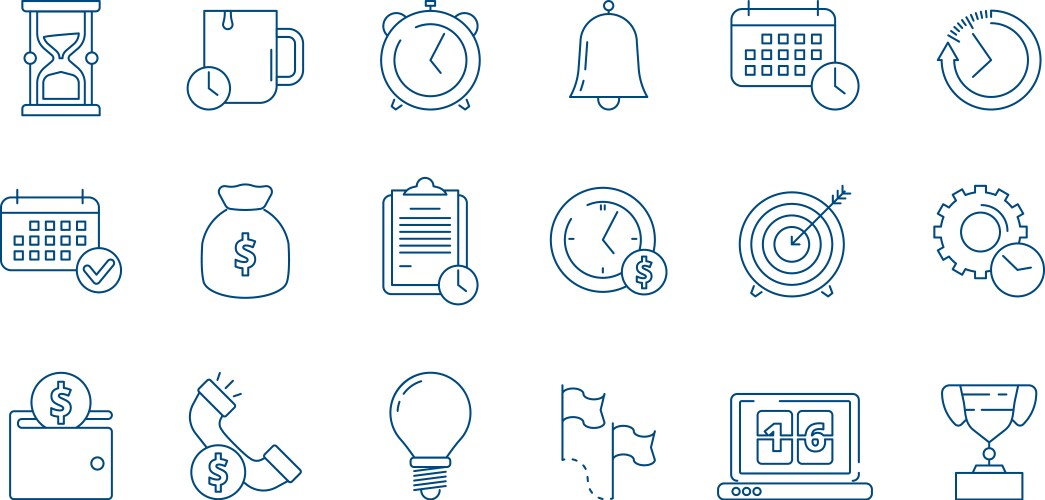 Save Time Vector Images (over 20,000)