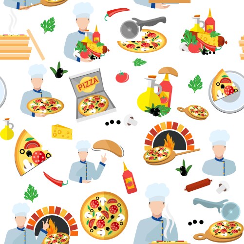 Pizza collection Royalty Free Vector Image - VectorStock