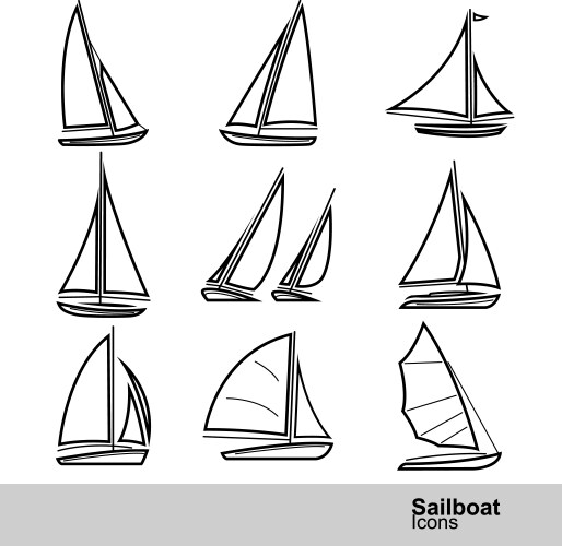 Sail boat background Royalty Free Vector Image