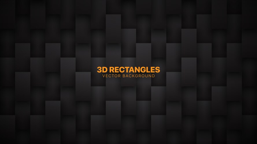 Abstract dark 3d block wall pattern background Vector Image
