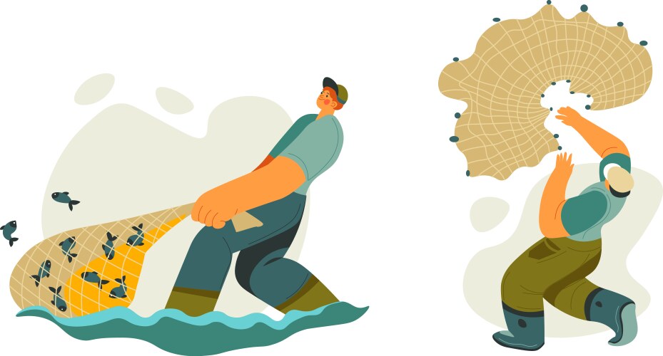 Catching net Royalty Free Vector Image - VectorStock