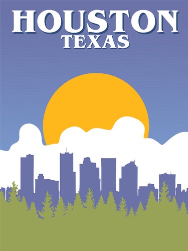 Houston texas united states Royalty Free Vector Image