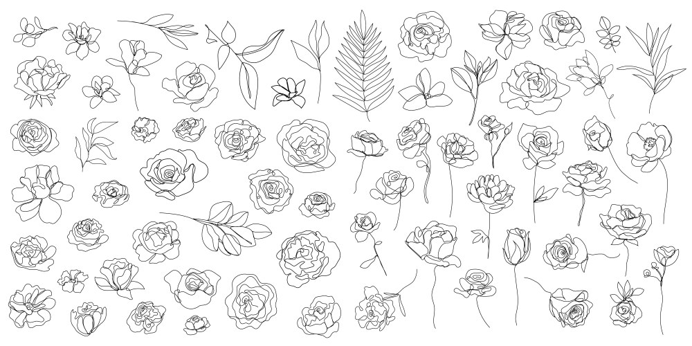 Free Flower Line Art Vector Images (over 4,300)