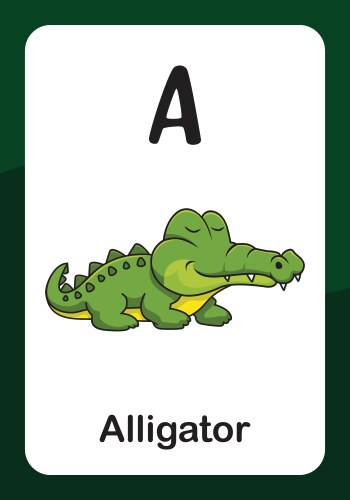 Alphabet letter a-airplane ant alligator Vector Image