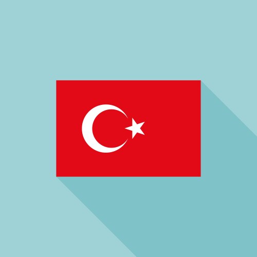 Realistic detailed 3d different turkish flag Vector Image