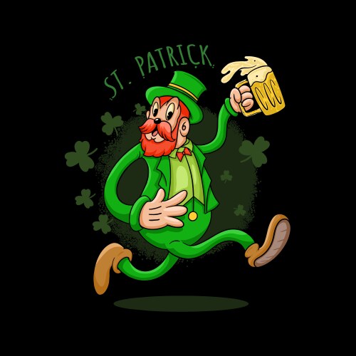 Rabbit easter st patricks day Royalty Free Vector Image