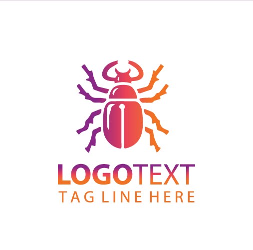 Bug logo Royalty Free Vector Image - VectorStock