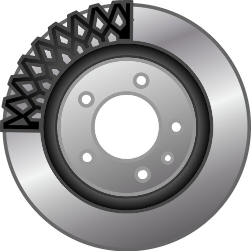 Car brake disc icon cartoon style Royalty Free Vector Image