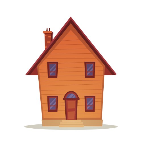 Single house on white background Royalty Free Vector Image