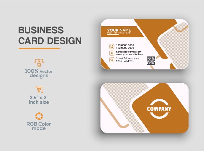 Abstract mesh and polygonal name card template Vector Image