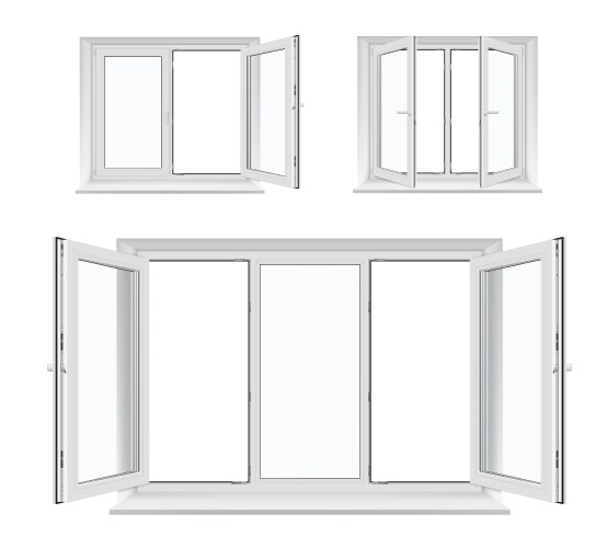 Double glazed window pvc plastic Royalty Free Vector Image