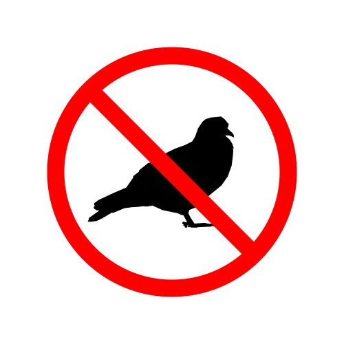 Do not feed pigeons sign Royalty Free Vector Image