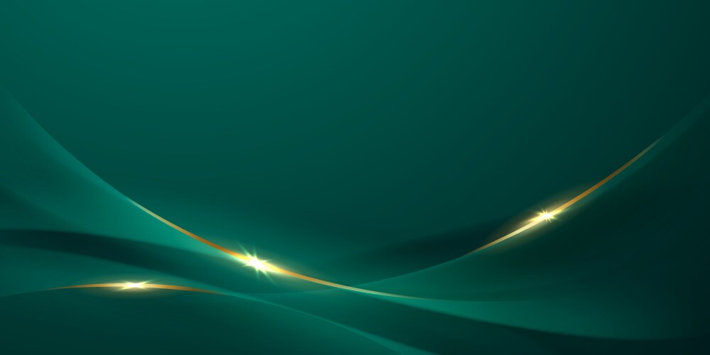 Abstract green smooth wavy id card design Vector Image