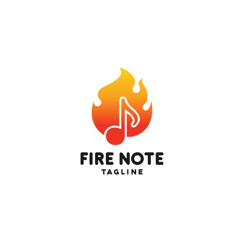 Flaming Music Notes Vector Images (over 580)